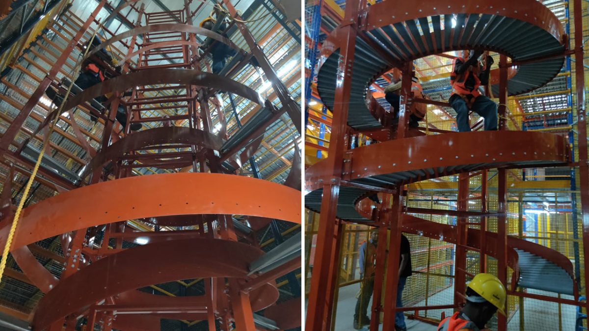 Gravity Spiral Conveyor - Nido Automation