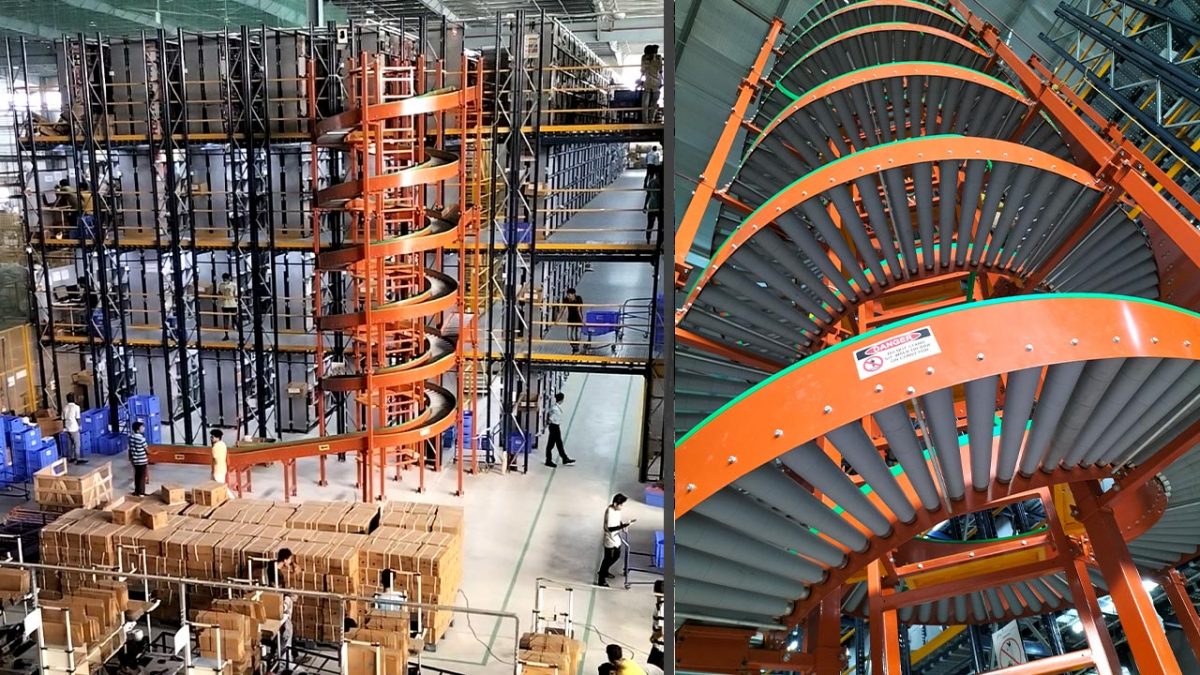 Gravity Spiral Conveyor - Nido Automation