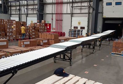 Telescopic Gravity Roller Conveyor - Nido Automation